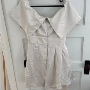 Lulus | Dresses | Nwt Lulus Always Celebrating Ivory Satin Off The ...